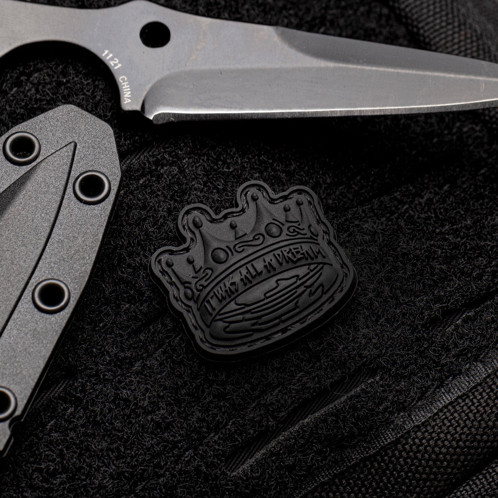 Biggies Crown PVC Murdered Out MINI Patch – theproperpatch